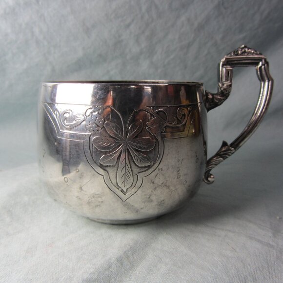 Antique | Dining | 8 Oz Little Silver Cup Vintage Antique Etched French ...